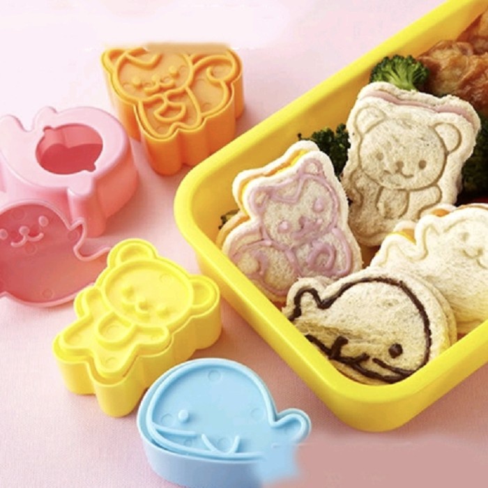 Jual LMB02 - 4 pcs Set Pemotong Cetakan Bento KUE ROTI SANDWICH Lumba ...