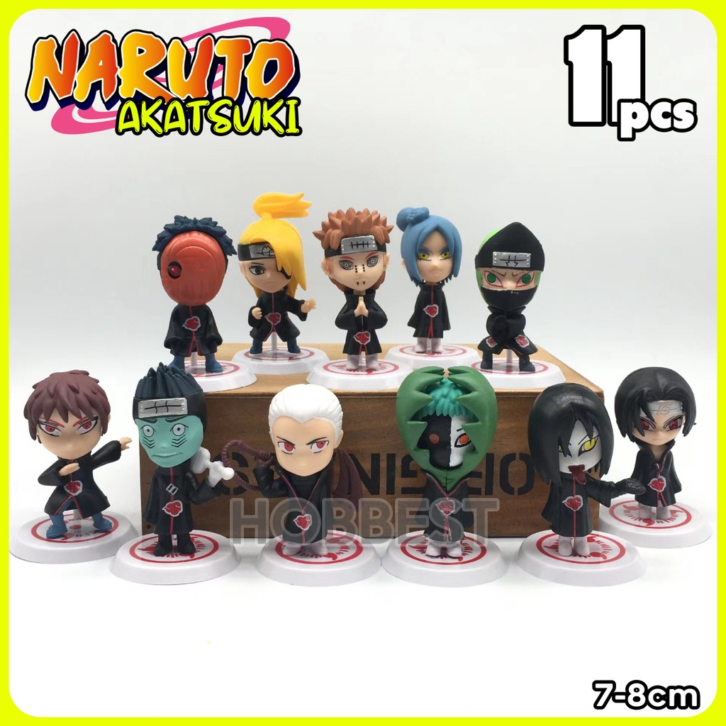 Jual Action Figure NARUTO : AKATSUKI set Miniatur Pajangan Topper Kue ...