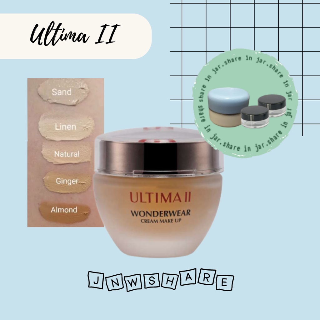 Jual [SHARE]⭐JNW⭐ Ultima II Wonderwear Cream Make Up Foundation Cream ...