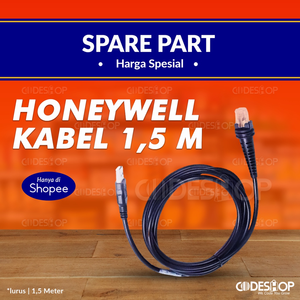 Jual KABEL SCANNER BARCODE HONEYWELL 1250G & 1450G 1,5 METER ORIGINAL ...