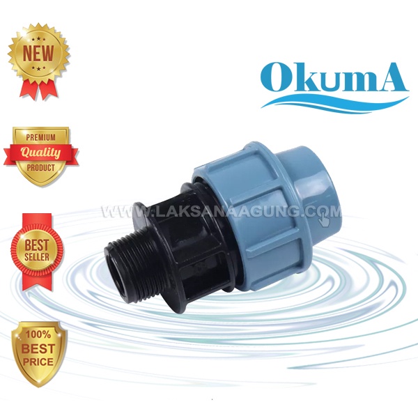 Jual Okuma Hdpe - male thread adaptor hdpe 20 x 1/2" | MTA Compression ...