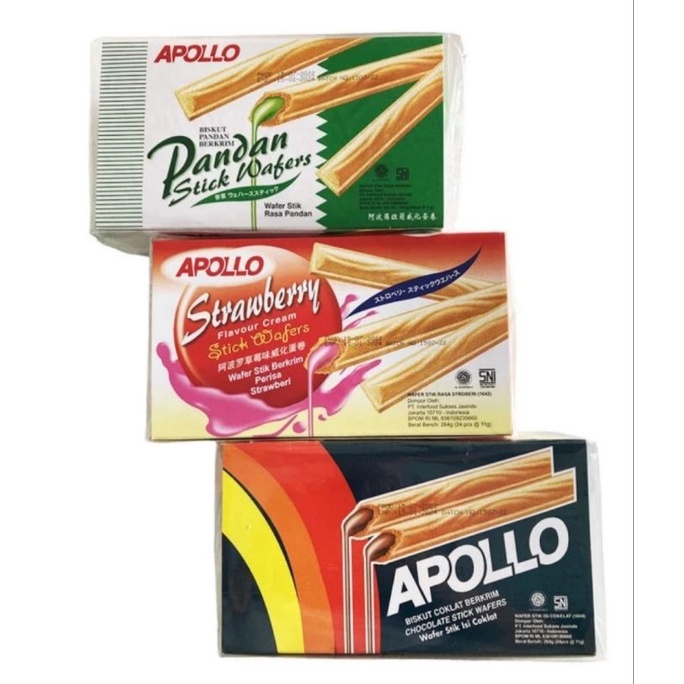 Jual Apollo Wafer Stick Chocolate Apollo Stik Wafers aneka rasa apollo ...