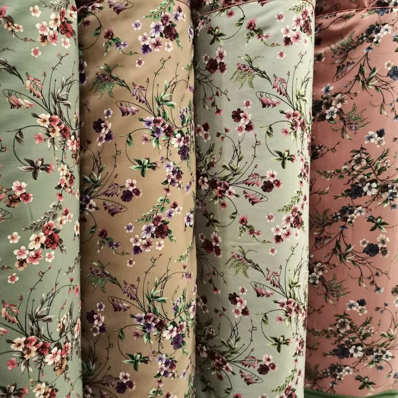 Jual Kain Motif Bunga Digital Print ( lebar 150cm ) | Shopee Indonesia