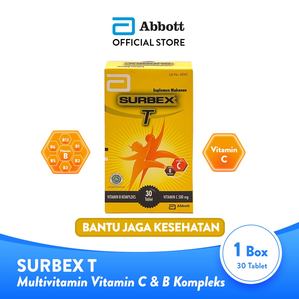 Jual Abbott Surbex T box 30 tablet - Vitamin B kompleks & Vitamin C ...