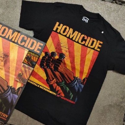 Jual Homicide 20th Anniversary Godzkilla Tshirt Patches & Cassete Tape ...