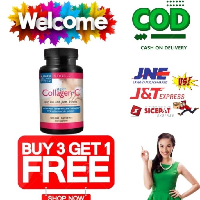 Jual NeoCell Asli Super Collagen +C 6000Mg Neo Cell Collagen Type 1 & 3 ...