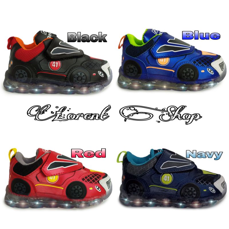Jual Sepatu Anak Laki-laki LED Karakter Mobil Sport / Sepatu Kets ...