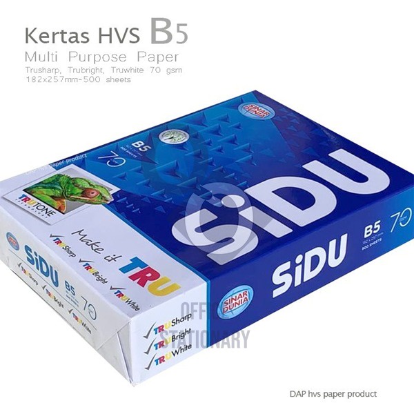 Jual Kertas HVS B5 70 Gram 70 gr Sidu Sinar Dunia | Shopee Indonesia
