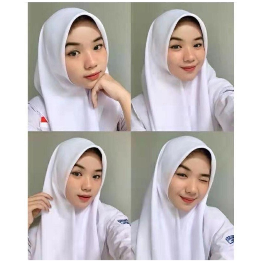 Jual HIJAB SEGI 4 PARIS POLOS KHUSUS PUTIH | Shopee Indonesia
