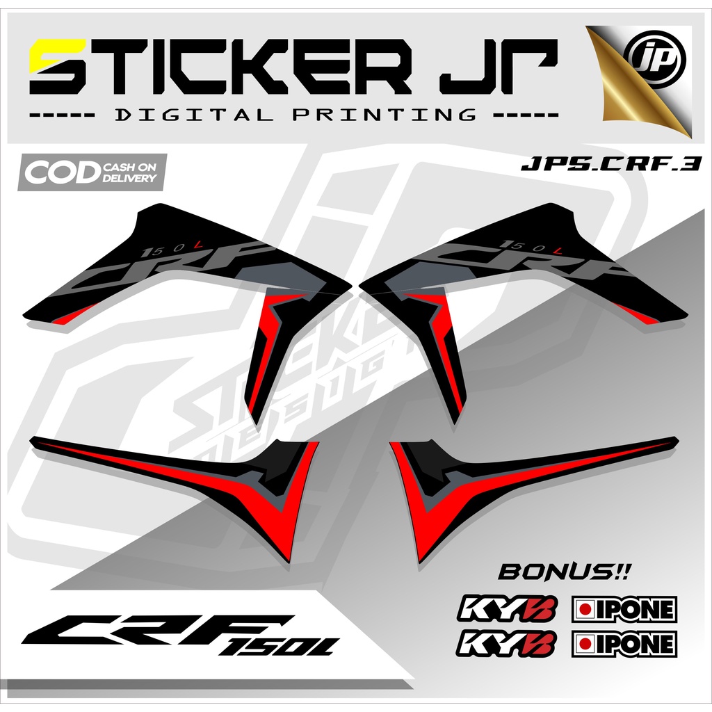 Jual Stiker Striping CRF 150L ORI - Sticker Motor List Standar Ori Honda CRF Variasi Hologram ...