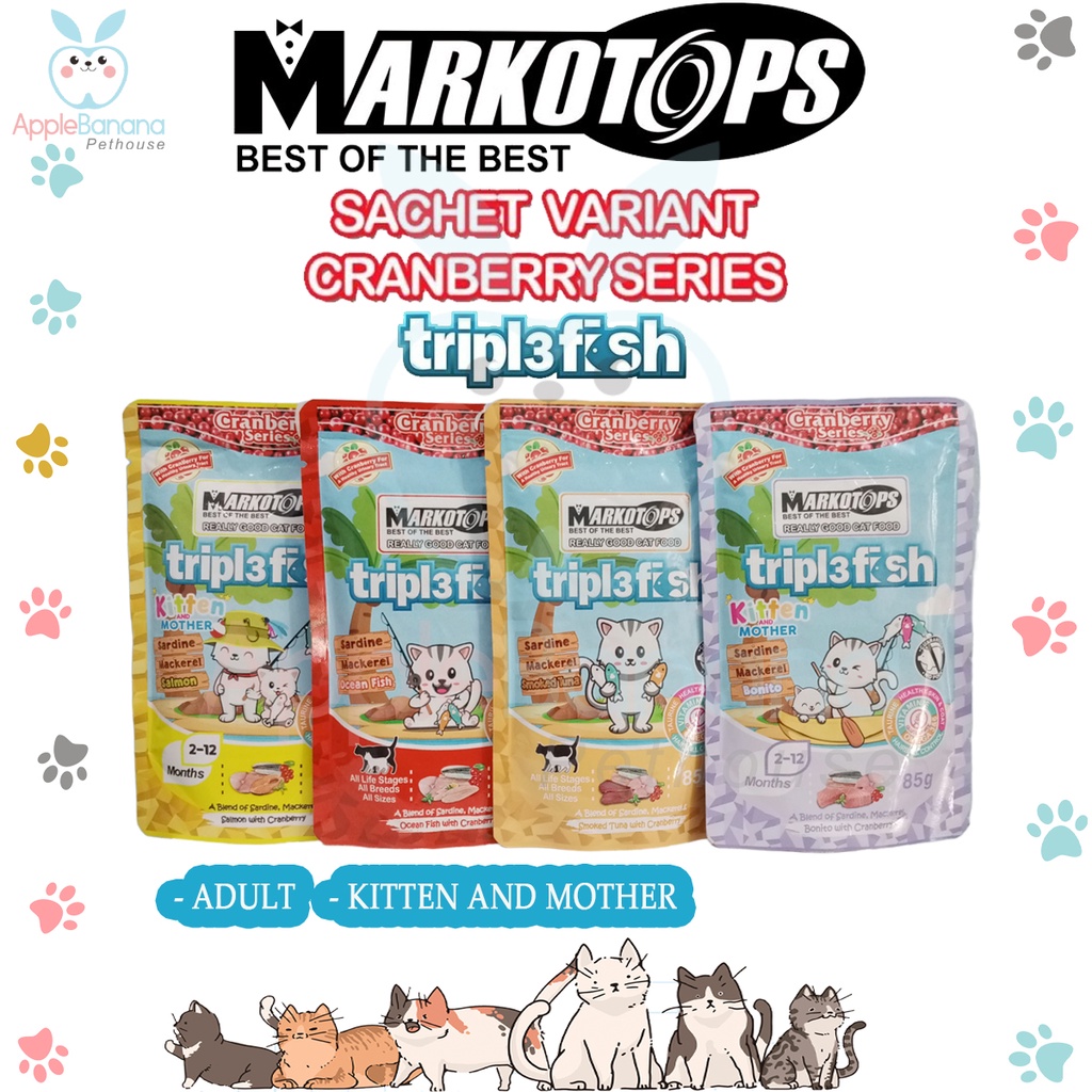Jual Makanan kucing basah Markotops Wet Food Sachet Pouch 85 gram ...