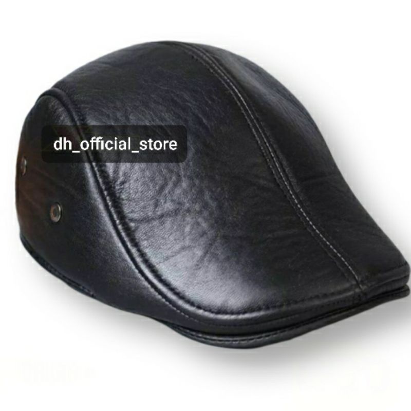Jual Topi pet pria kulit asli original garut tahan api topi pelukis ...