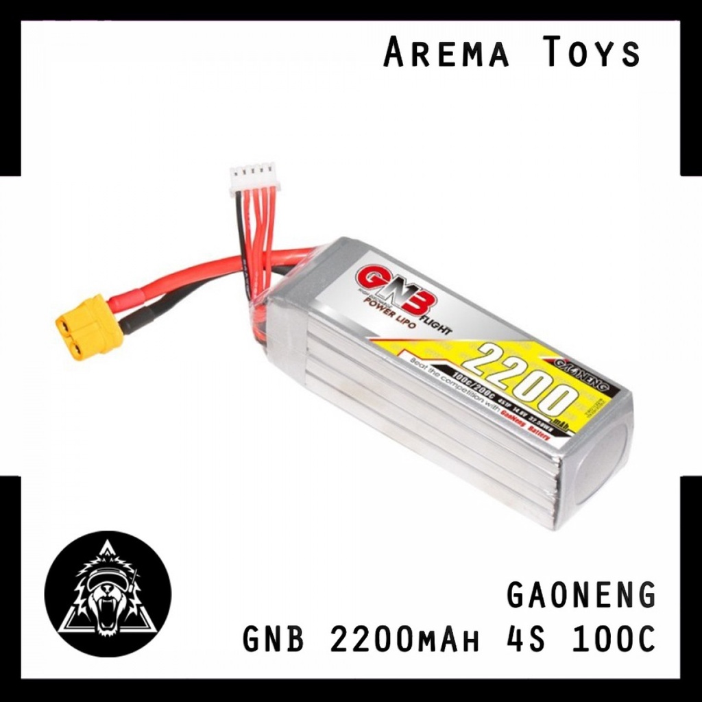Jual GAONENG GNB 2200mAh 4S 100C 14.8V FPV LiPo Battery XT60 Baterai ...