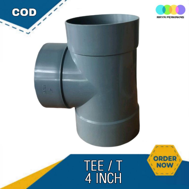 Jual Fitting Tee T PVC 4 " Inchi AW Tebal Kuat | Shopee Indonesia