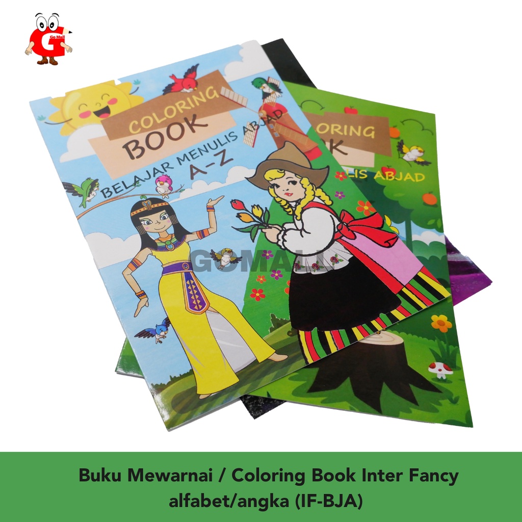 Jual Buku Mewarnai anak / Coloring Book Inter Fancy alfabet/angka (IF ...