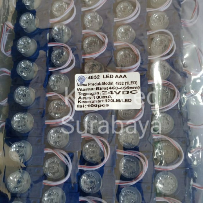 Jual NEW LED Modul 1.5W 24V Warna 1LED 1 Module Isi 100 Lampu Neon Box ...