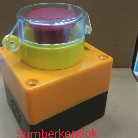 Jual TOMBOL EMERGENCY STOP +BOX+ COVER LOCK 1NC DARURAT PUSH LOCK ...