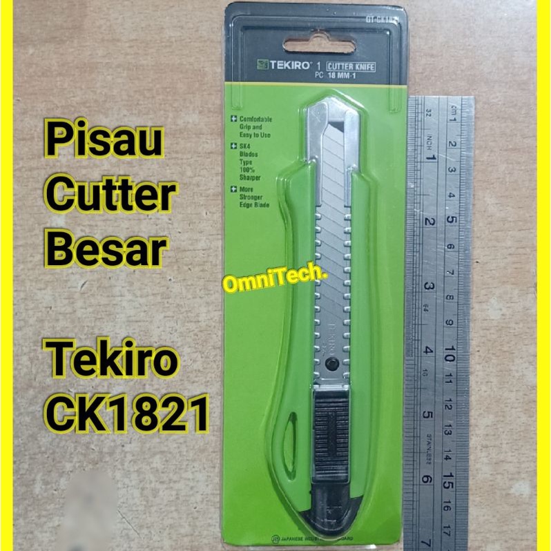 Jual Alat Pisau Cutter Knife Tekiro Besar 18 mm CK 1821 Japanese ...