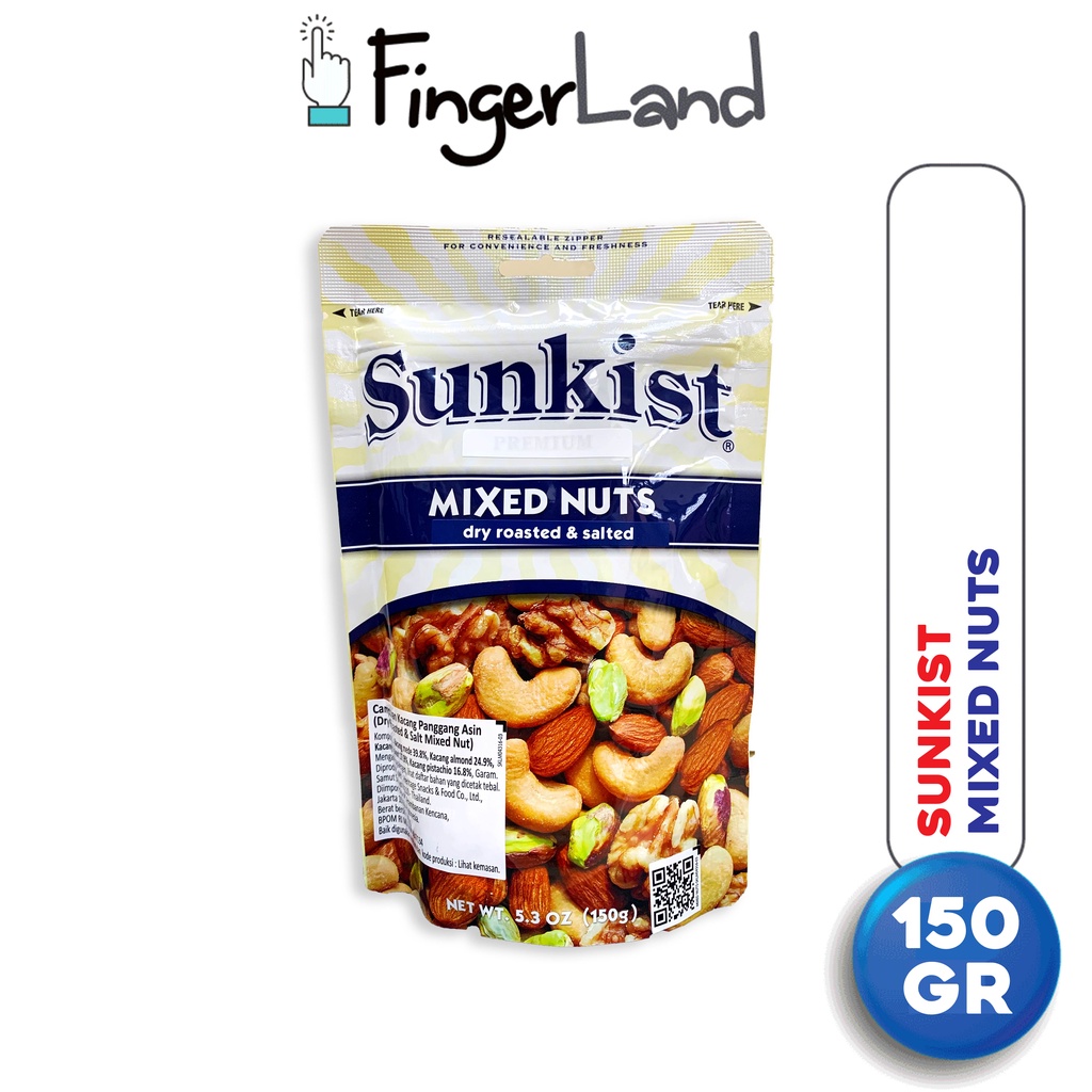 Jual SUNKIST Dry Roasted & Light Salt Mixed Nuts 150 gram Kacang ...