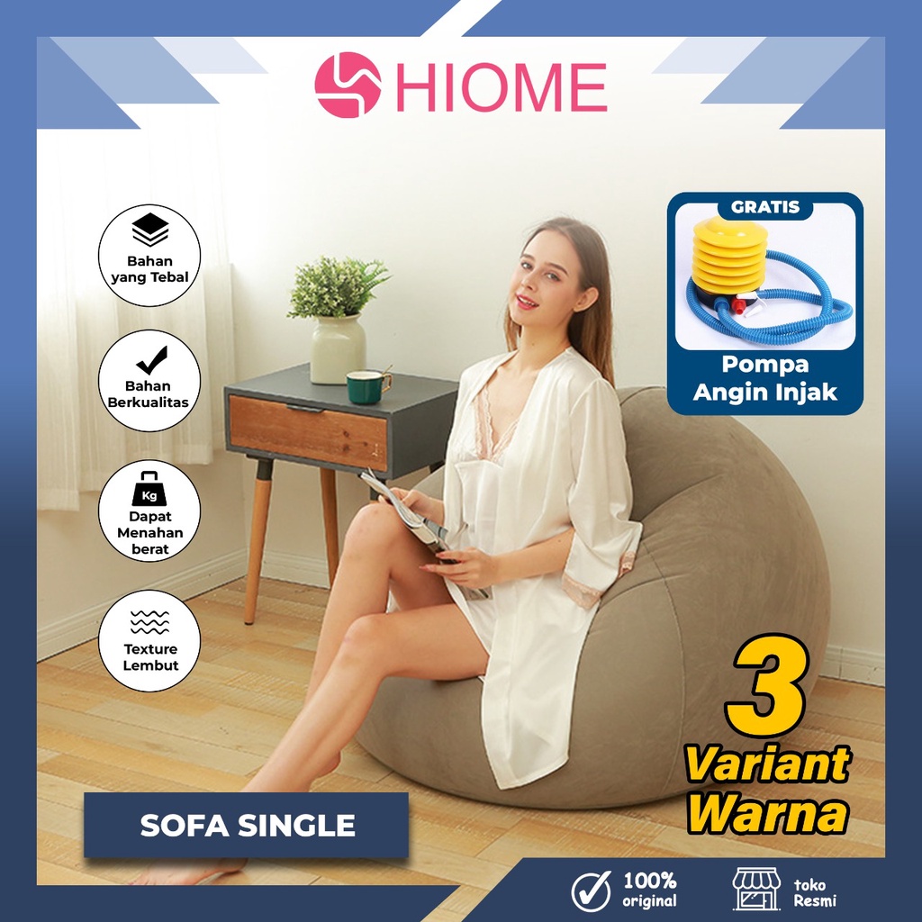 Jual HIOME Sofa Single Angin Bean Bag / Kursi Santai Sofa Angin Empuk ...