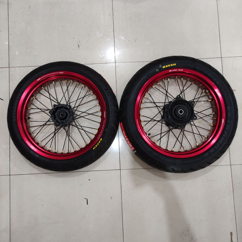 Jual Scarlet Racing Wheel Set Supermoto Crf Klx Wr 150 | Shopee Indonesia