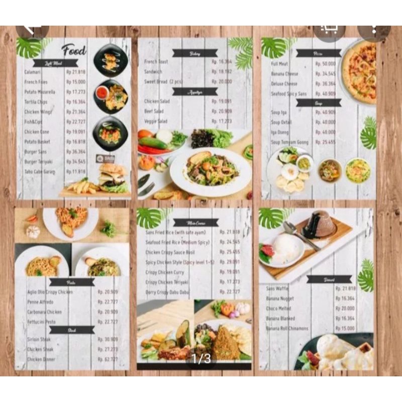 Jual Desain Grafis Setting Brosur dan Daftar Menu Untum menarik jualan ...