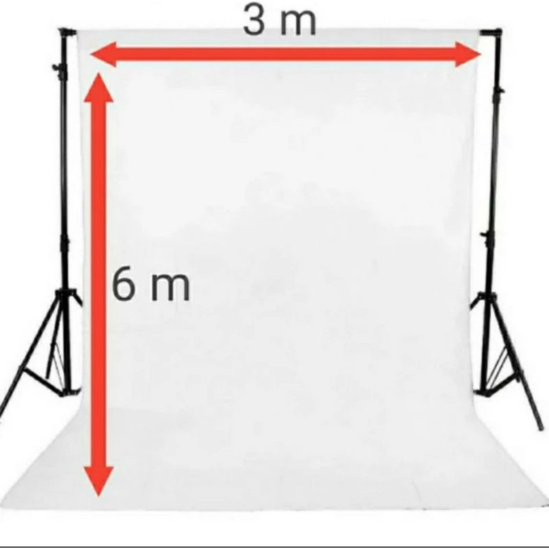 Jual Background foto studio kain warna putih 3x6 meter | Shopee Indonesia