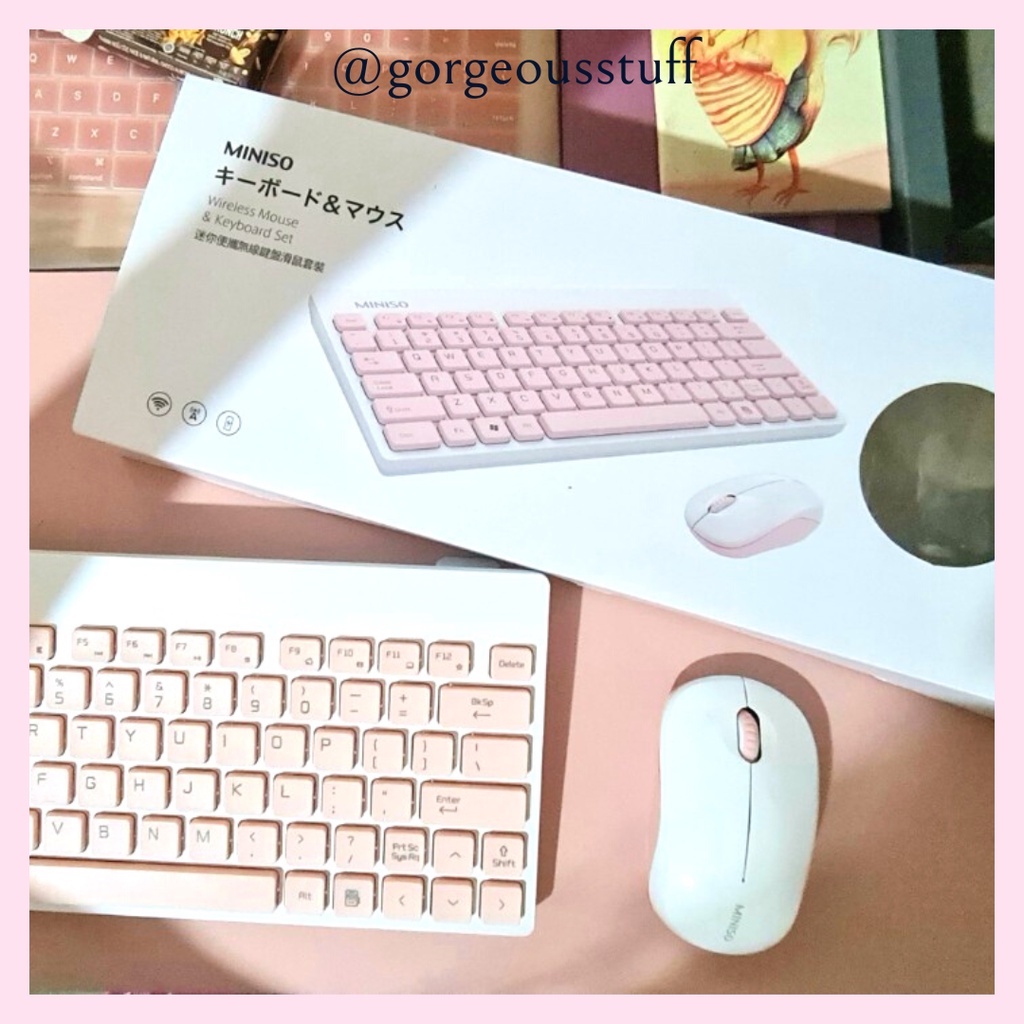 Jual MINISO Set Mouse Dan Keyboard Nirkabel | Shopee Indonesia