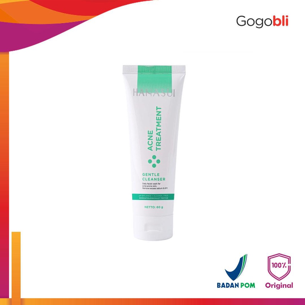 Jual Hanasui Acne Treatment Gentle Cleanser 60gr | Shopee Indonesia