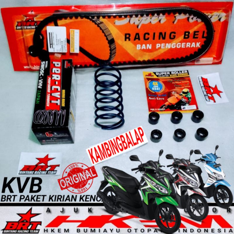 Jual BRT PAKET UPGRADE CVT VARIO 110 TECHNO VARIO KARBU BELT ROLLER PER ...