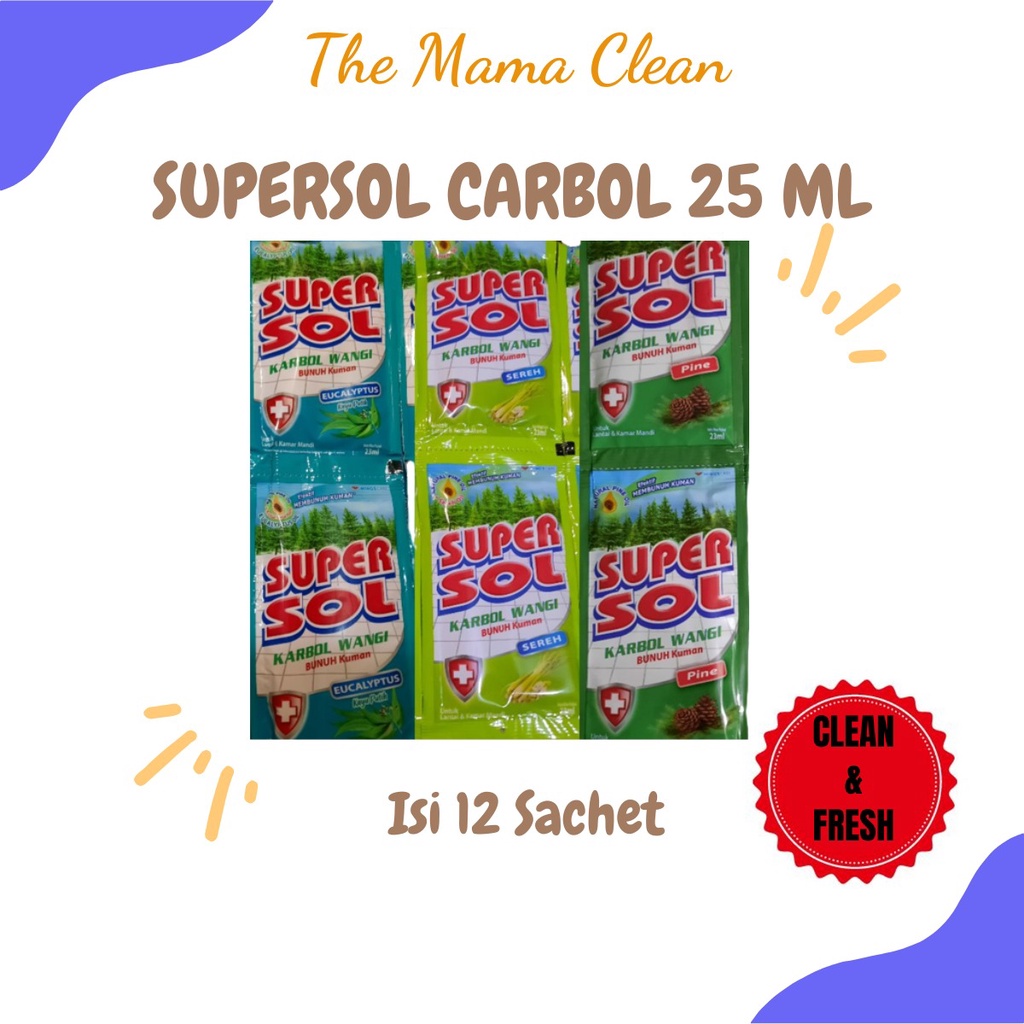 Jual SUPERSOL CARBOL SACHET 1 LUSIN ISI 12 SACHETx21 ML | Shopee Indonesia