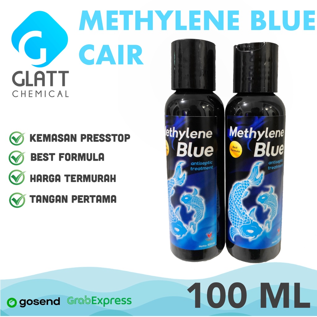 Jual Methylene Blue Plus Cair 100 ml - Obat Ikan Biru Cupang Bukan Blitz Icht - Metilen Biru ...
