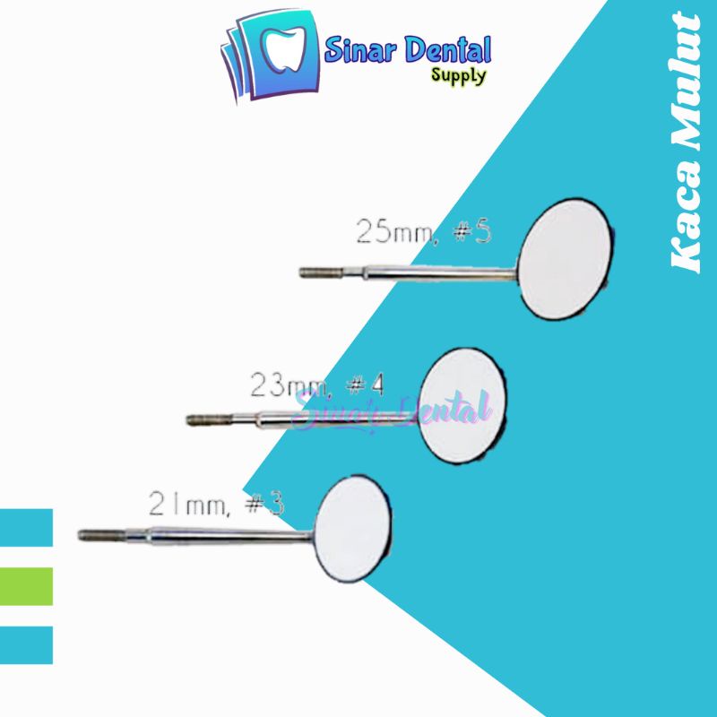 Jual Dental kaca mulut / mouth mirror no 3 4 5/ cermin mulut no 3 4 5 ...