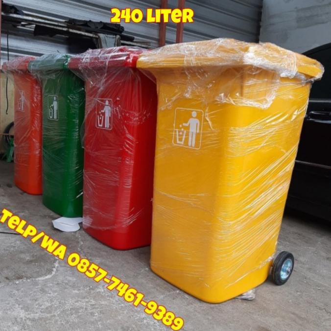 Jual TEMPAT SAMPAH BESAR/TONG SAMPAH BESAR/BAK SAMPAH BESAR 240 LITER barang ready terus ...