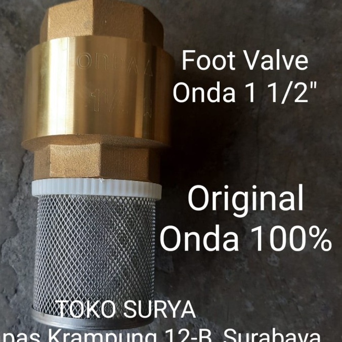 Jual Foot Valve 11/2" ONDA - Spring Foot Valve PVC / Foot Klep Tusen ...