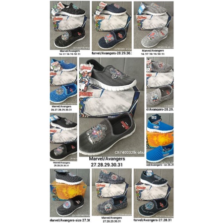 Jual Sepatu anak Slip on Marvel Avengers (wajib tanya stok motif dan ...
