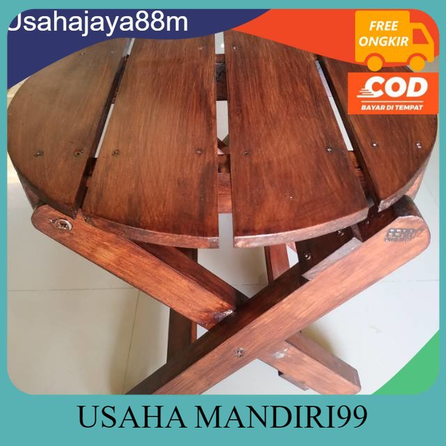 Jual Meja lipat bulat meja bulat lipat kuat beban 190kg | Shopee Indonesia