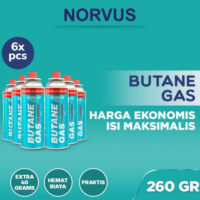 Jual Butane Gas 6x 260g - NORVUS | Shopee Indonesia