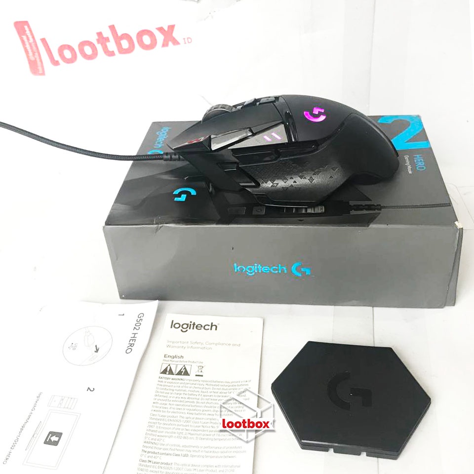 Jual Mouse Gaming Wired Logitech G502 Lightsync Hero Sensor [SECOND ...