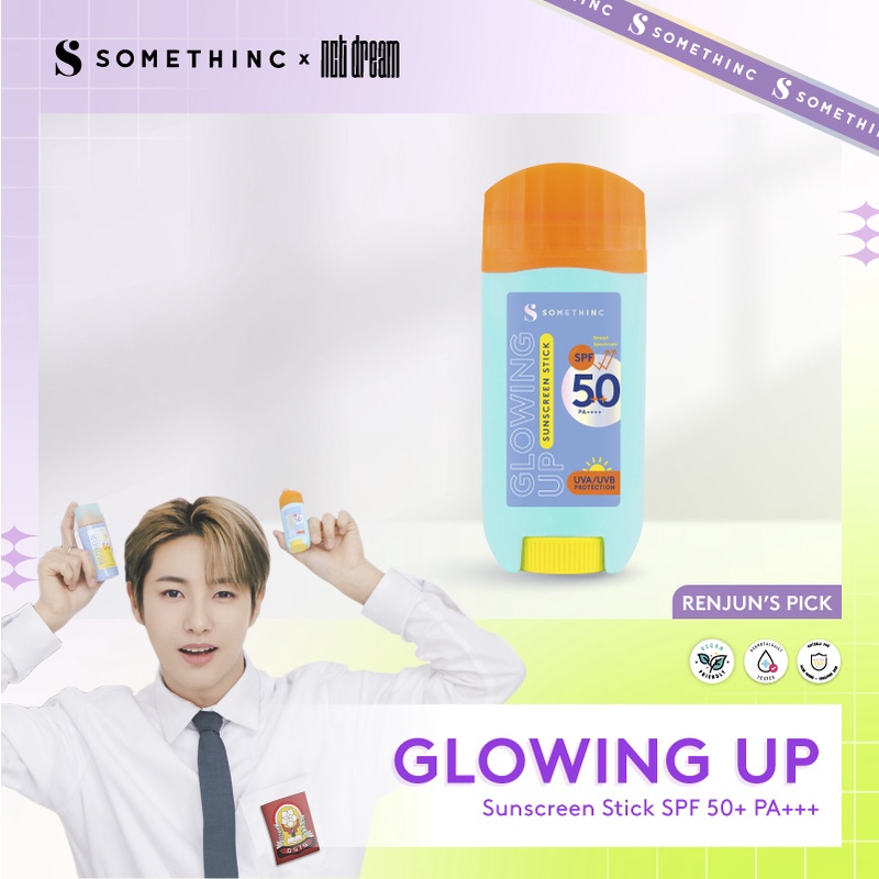 Jual SOMETHINC Glowing Up Sunscreen Stick SPF 50++ PA ++++ | Shopee Indonesia