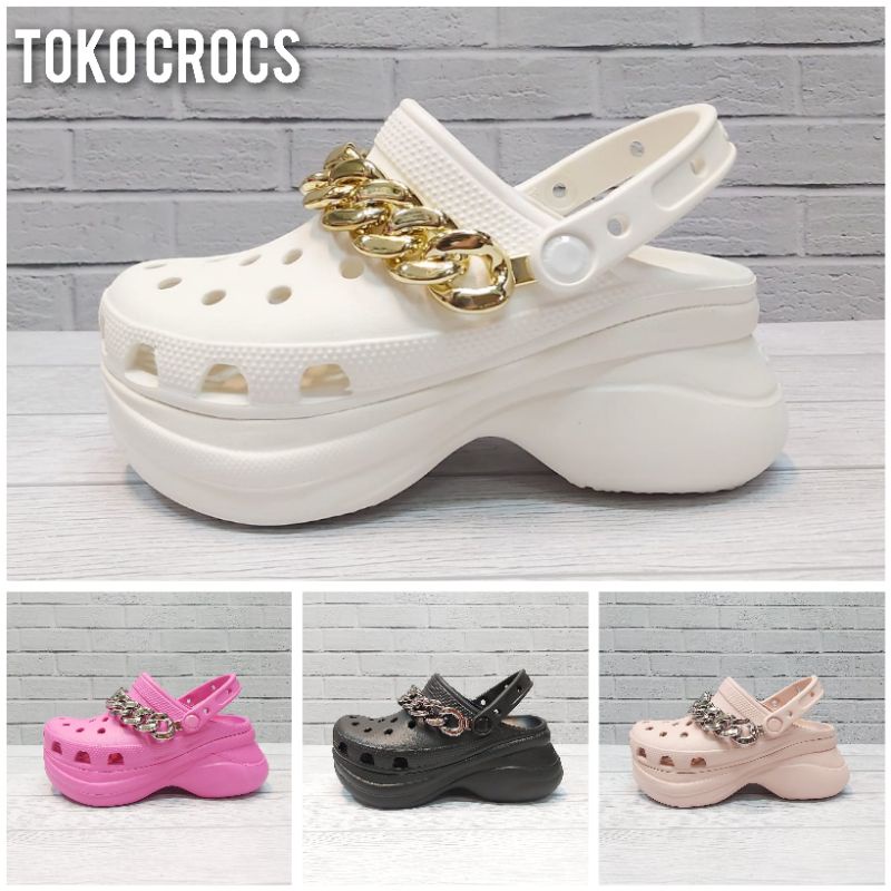 Jual Crocs Bae rantai / Crocs Bae clog chain rantai / Sandal Wanita ...