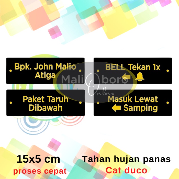 Jual Sign Board Akrilik Nama Signage Label Acrylic Nama Ruangan Penanda ...