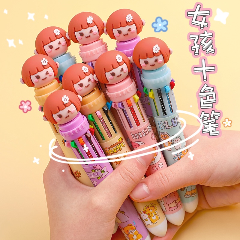 Jual COD PULPEN 10 WARNA MOTIF CUTE GIRL / PEN IMPORT UNIK / PEN LUCU ...