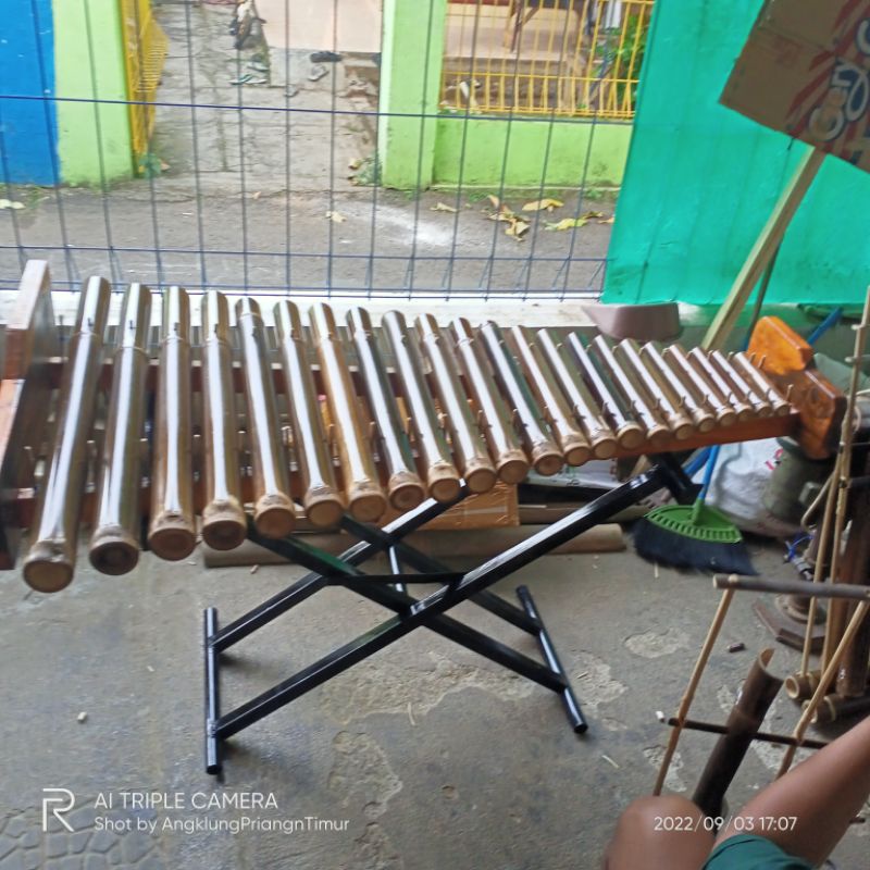 Jual Gambang pengamen + stand besi 22 nada bambu hitam, nada ( C - C ...