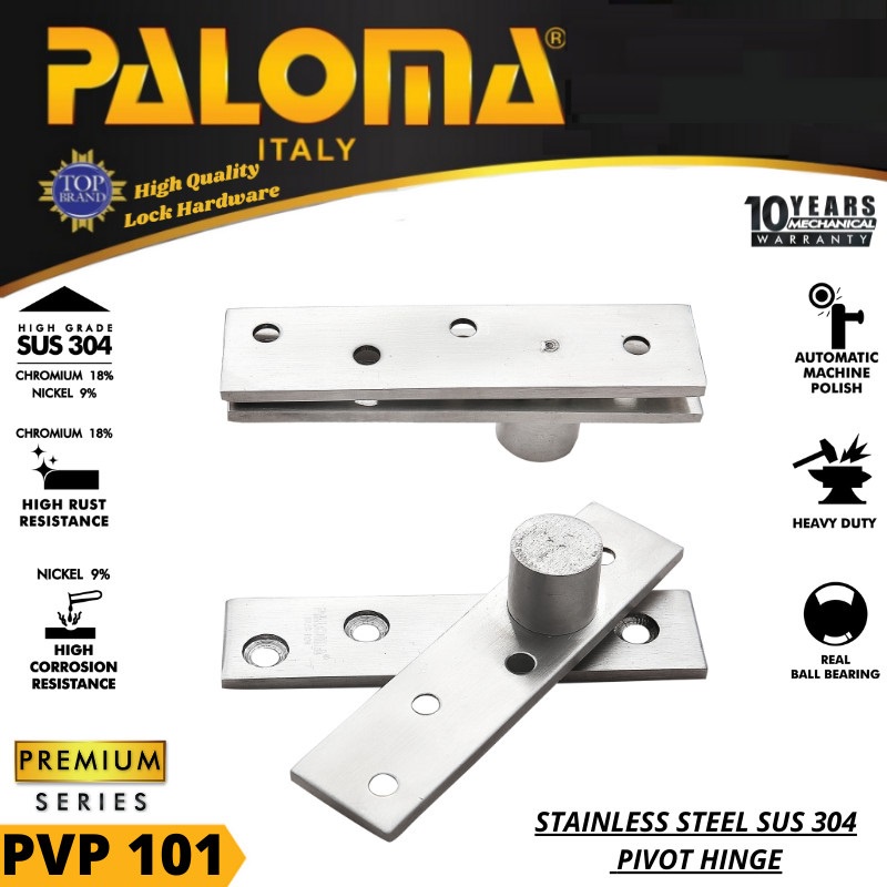 Jual ENGSEL PIVOT HINGE PALOMA PVP 101 ENGSEL JENDELA TANAM STAINLESS ...