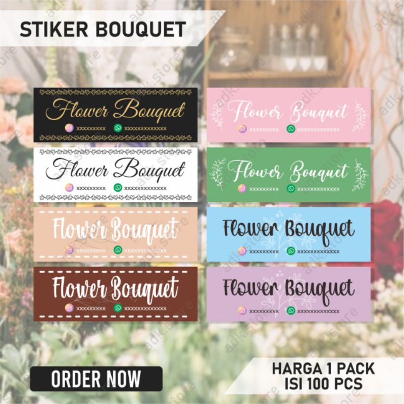 Jual [1 PACK] STIKER BOUQUET | STIKER LABEL BUKET | STIKER LABEL ...
