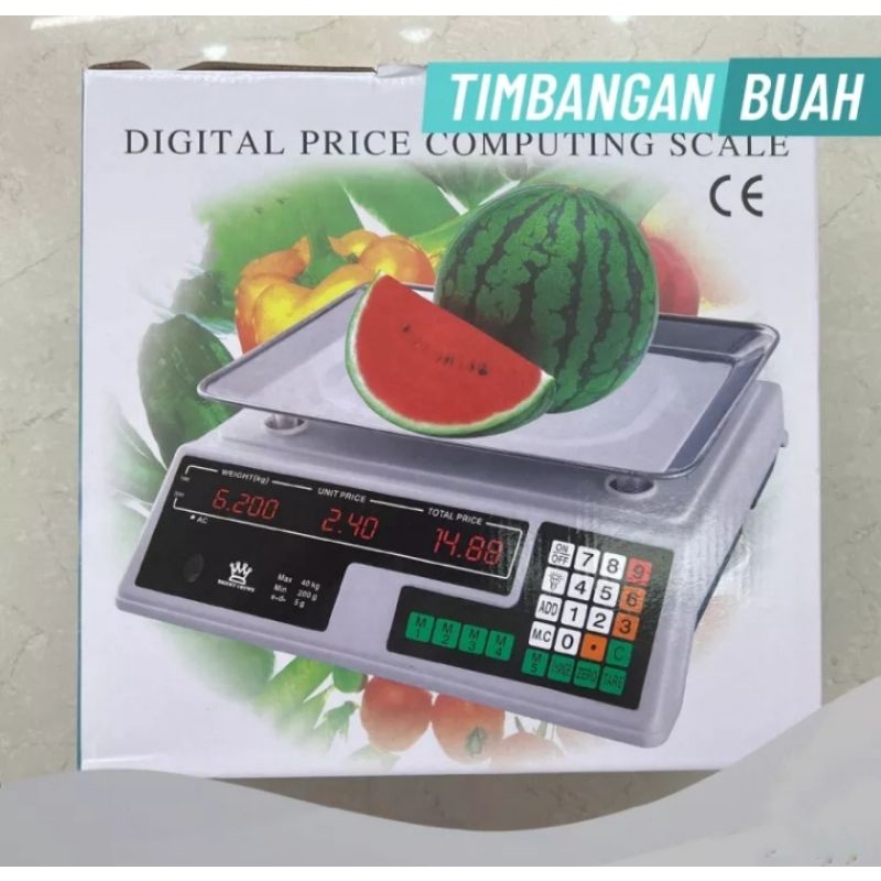 Jual Timbangan digital buah kapasitas 40kg | Shopee Indonesia