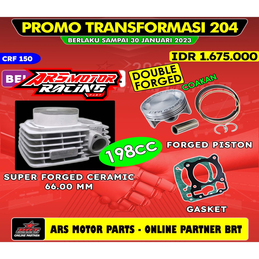 Jual BLOK PISTON BRT CRF 150 SIZE 66MM CERAMIC FORGED PISTON | Shopee Indonesia