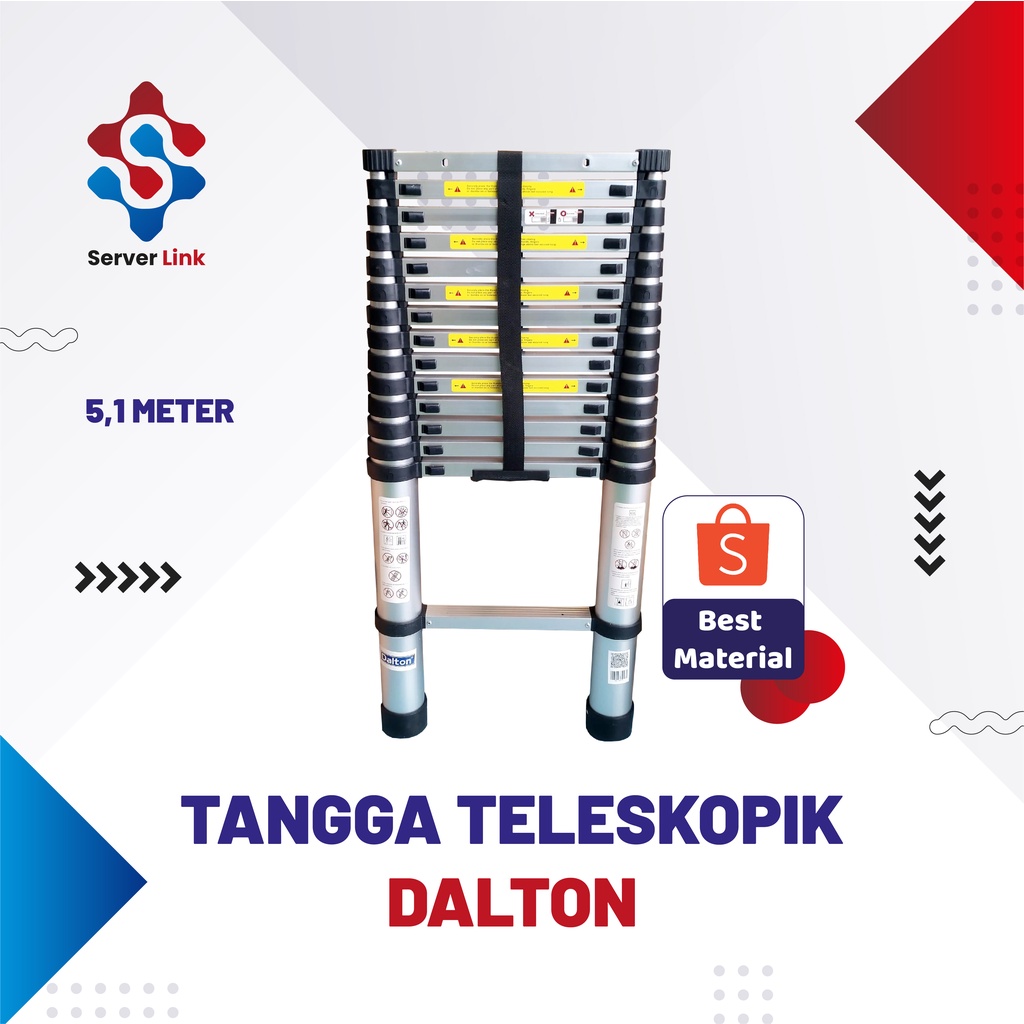 Jual Tangga Teleskopik Dalton Panjang 5,1 meter Single Tangga Teleskopic | Shopee Indonesia
