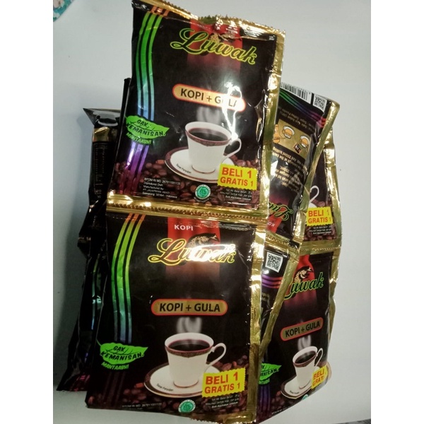 Jual Kopi Luwak hitam+gula 25gr 1 renceng 20pc | Shopee Indonesia